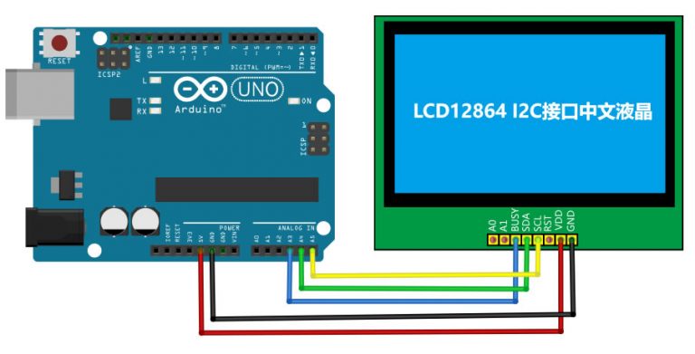 Arduino LCD12864 I2C接口中文液晶 – 蒋智昊的博客